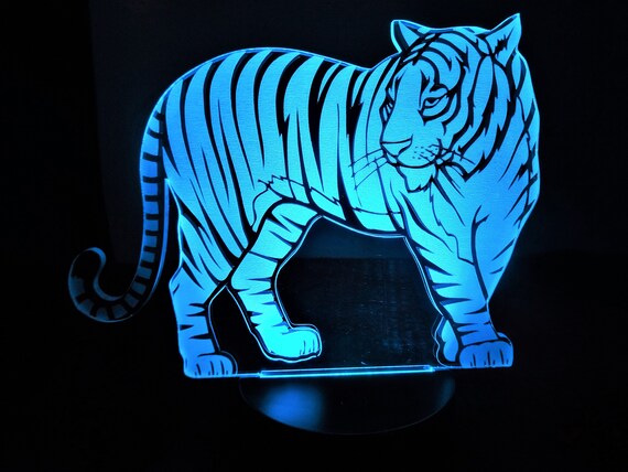 Tiger Lampe als led deko licht mit farbwechsel lampe - Etsy.de