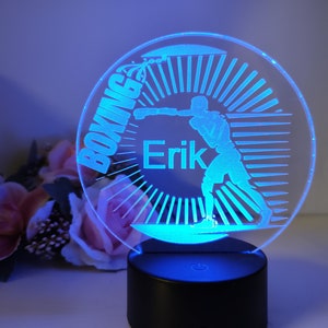 Personalized Boxer Lamp for Fighter, Muaiy Thai, Boxing, Martial Artist ...