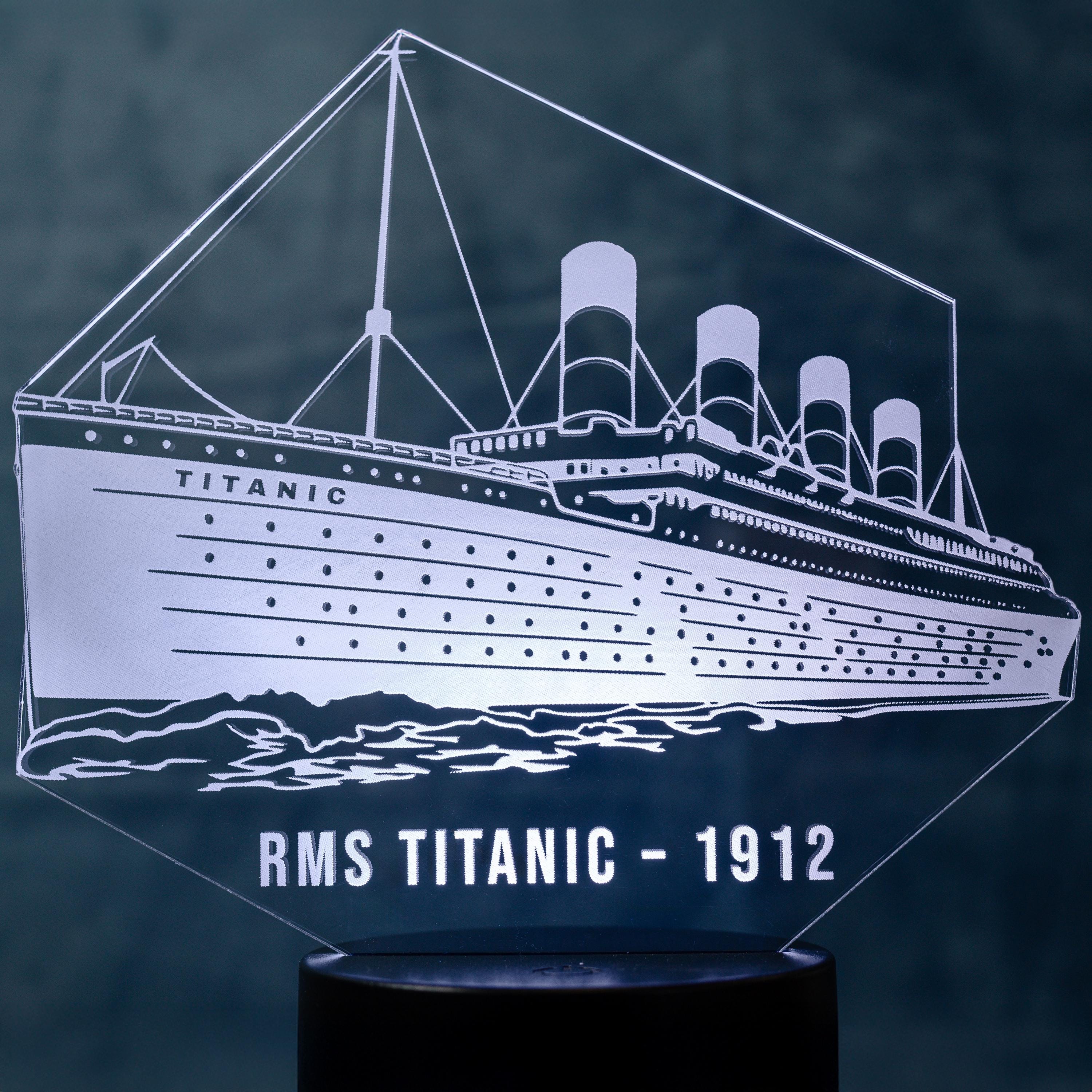 Personalized Titanic LED Table Lamp - Unique Titanic Model Gift for ...