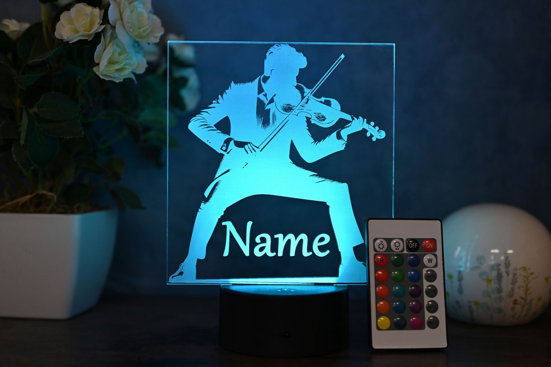 Personalized LED Violin Player Lamp - Gift for Violin Player, Violin ...