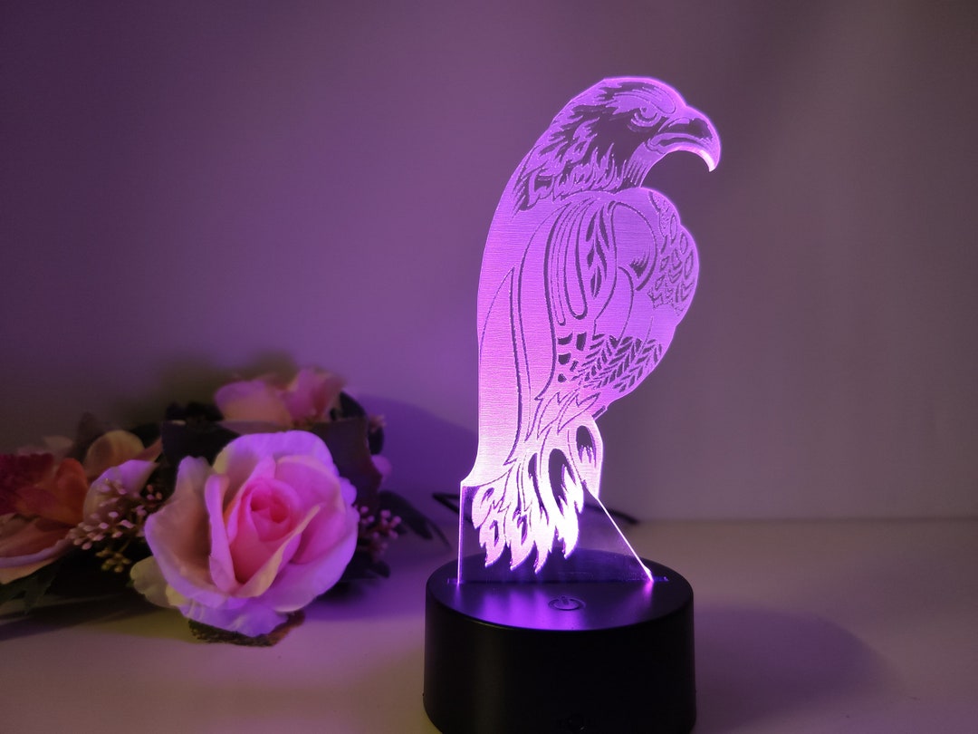 LED Table Lamp in Eagle Design as Night Light and Decoration - Etsy