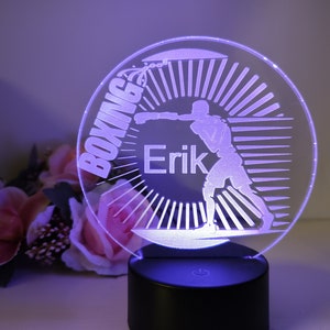 Personalized Boxer Lamp for Fighter, Muaiy Thai, Boxing, Martial Artist ...
