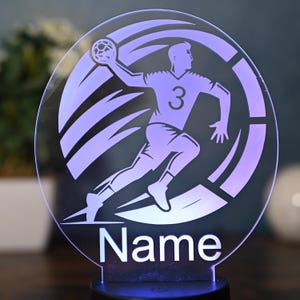 Personalized Handball Player Lamp, Gift for Handball Player, Handball ...