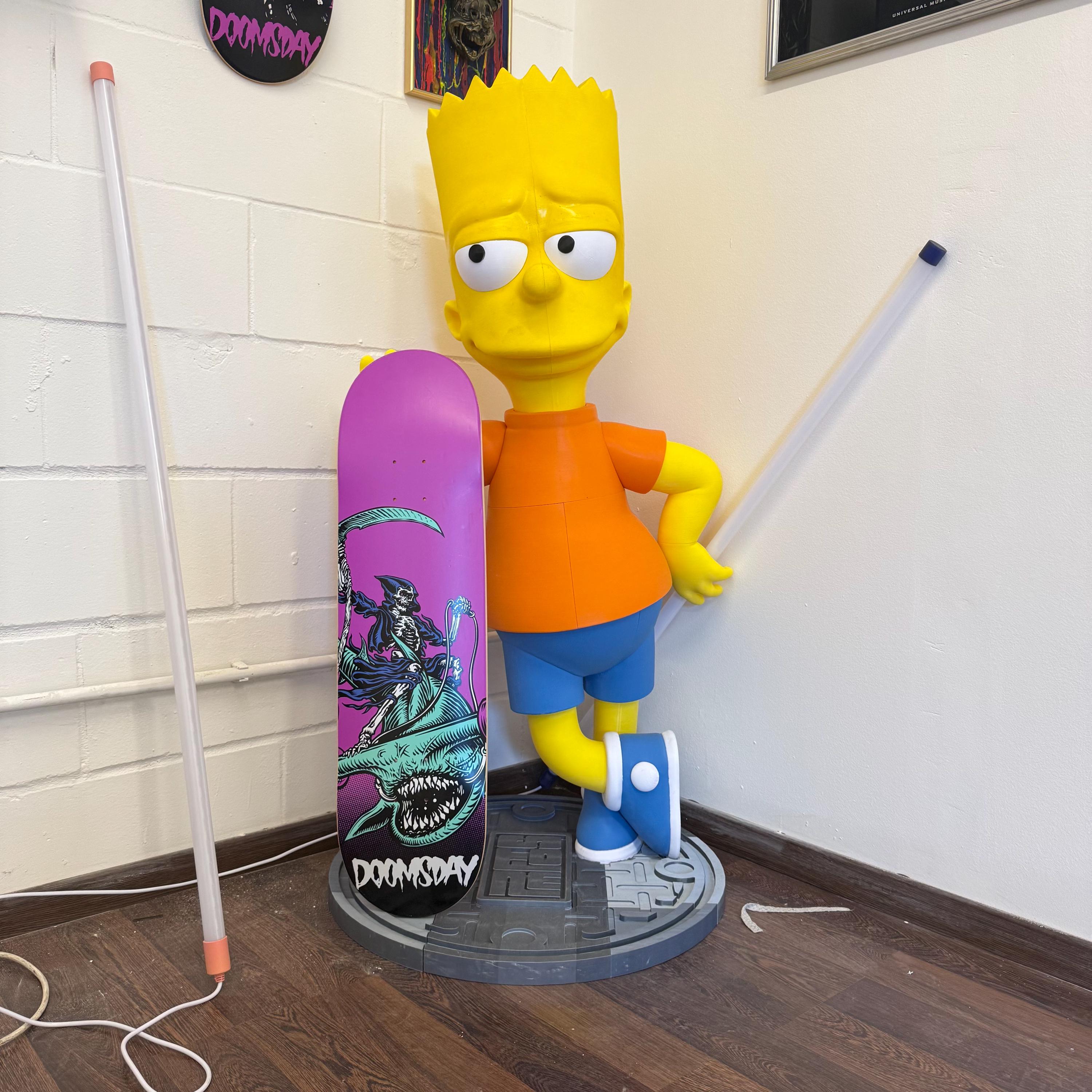 Bart Simpson - 1:1 Scale Statue Skateboard Holder - Etsy
