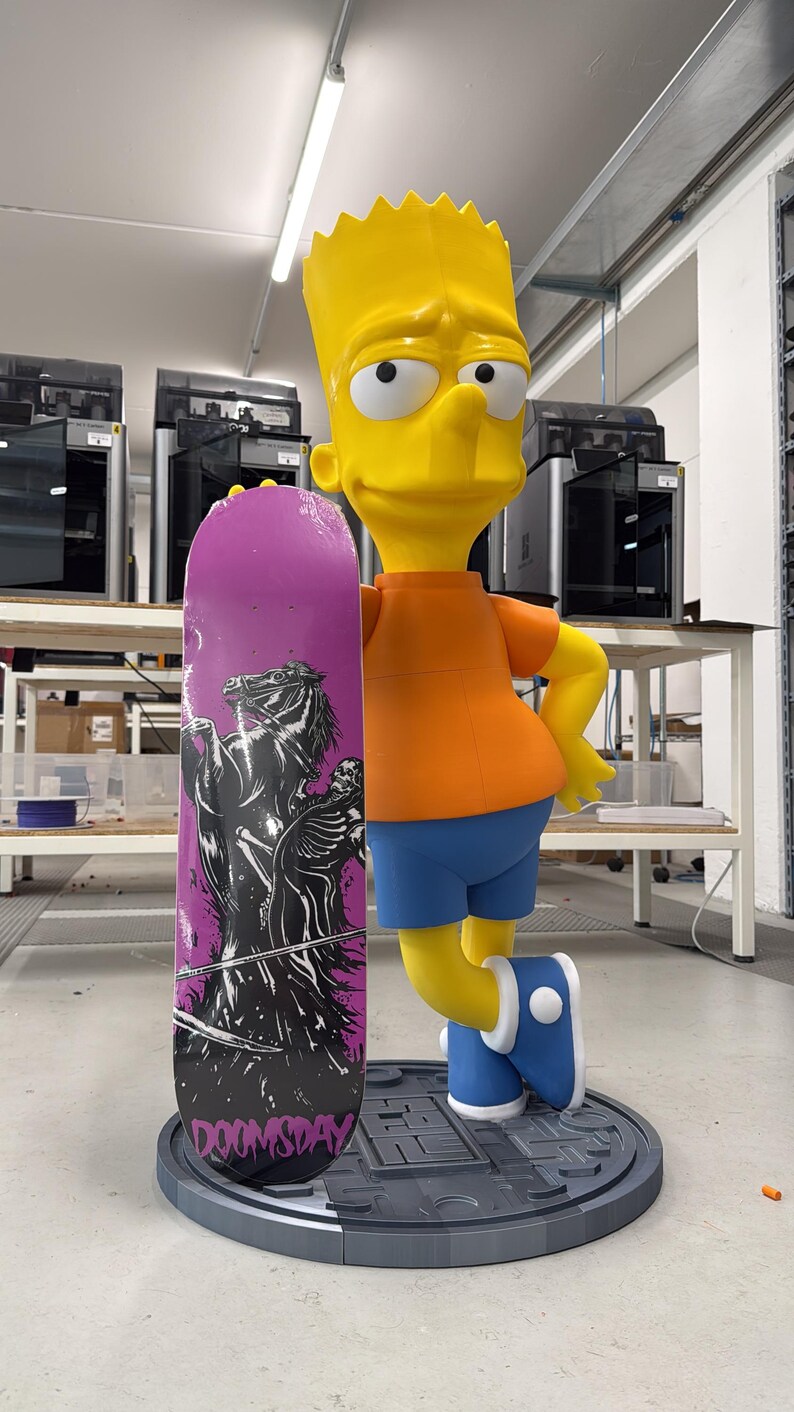 Bart Simpson - 1:1 Scale Statue Skateboard Holder - Etsy