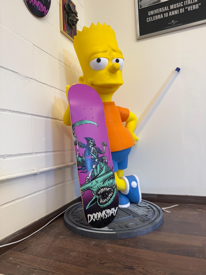 Bart Simpson - 1:1 Scale Statue Skateboard Holder - Etsy