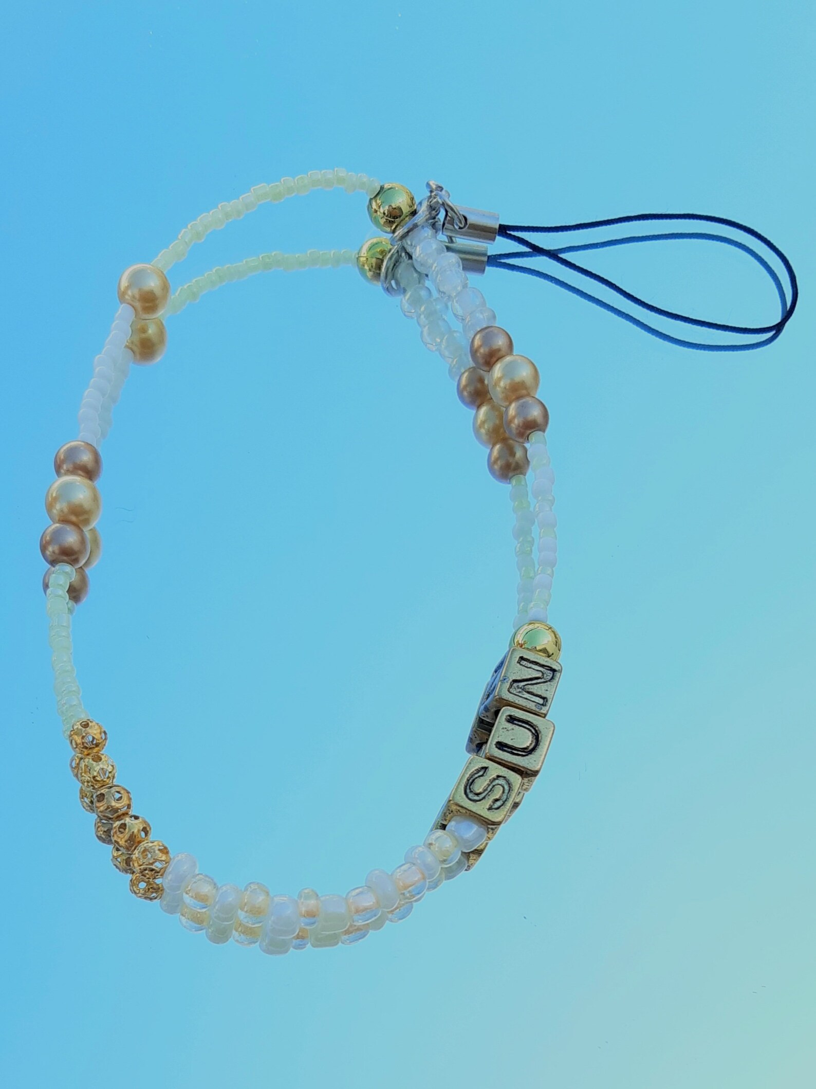 Jewel phone accessory gold and white | Etsy