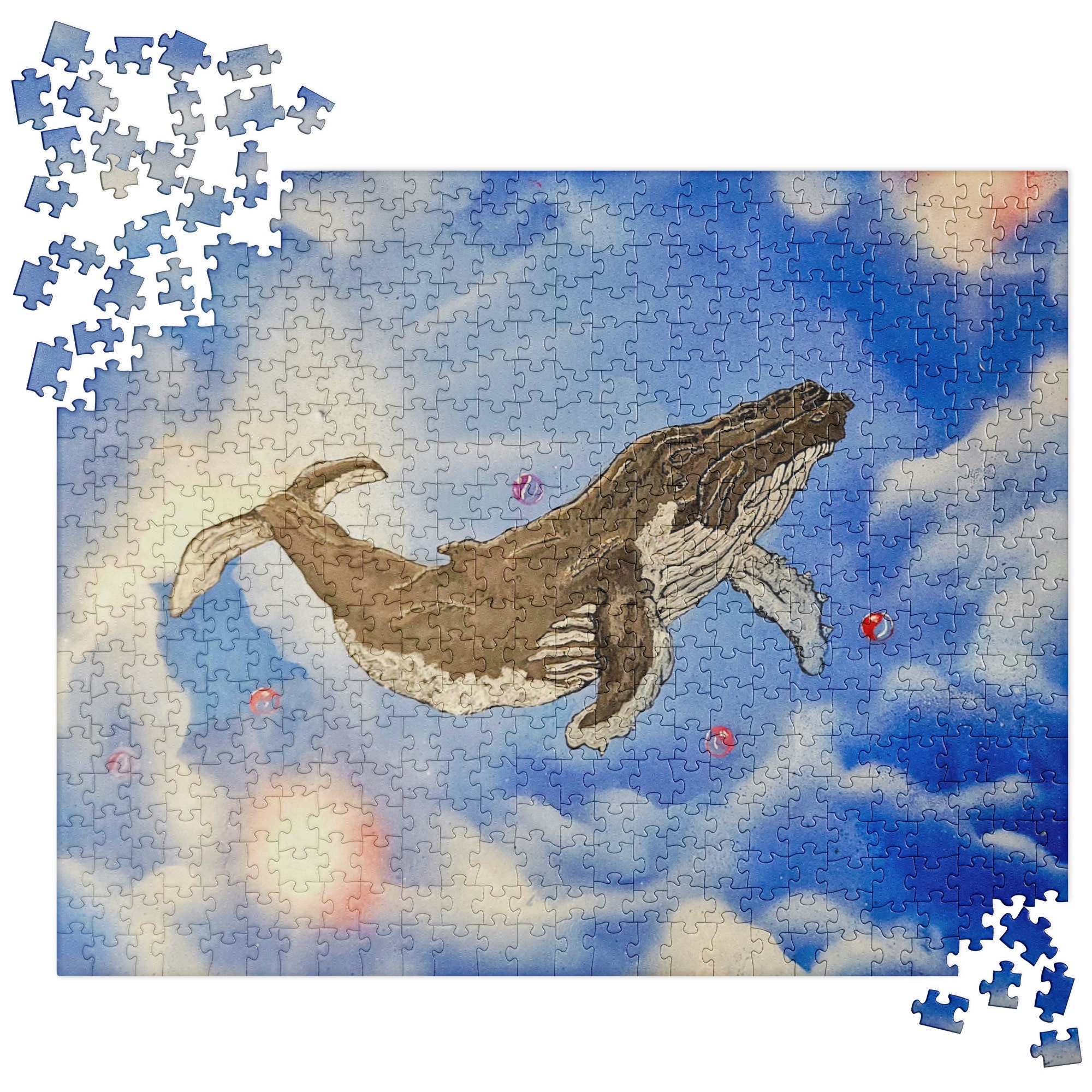 Mythical Flying Whale Jigsaw Puzzle - Etsy