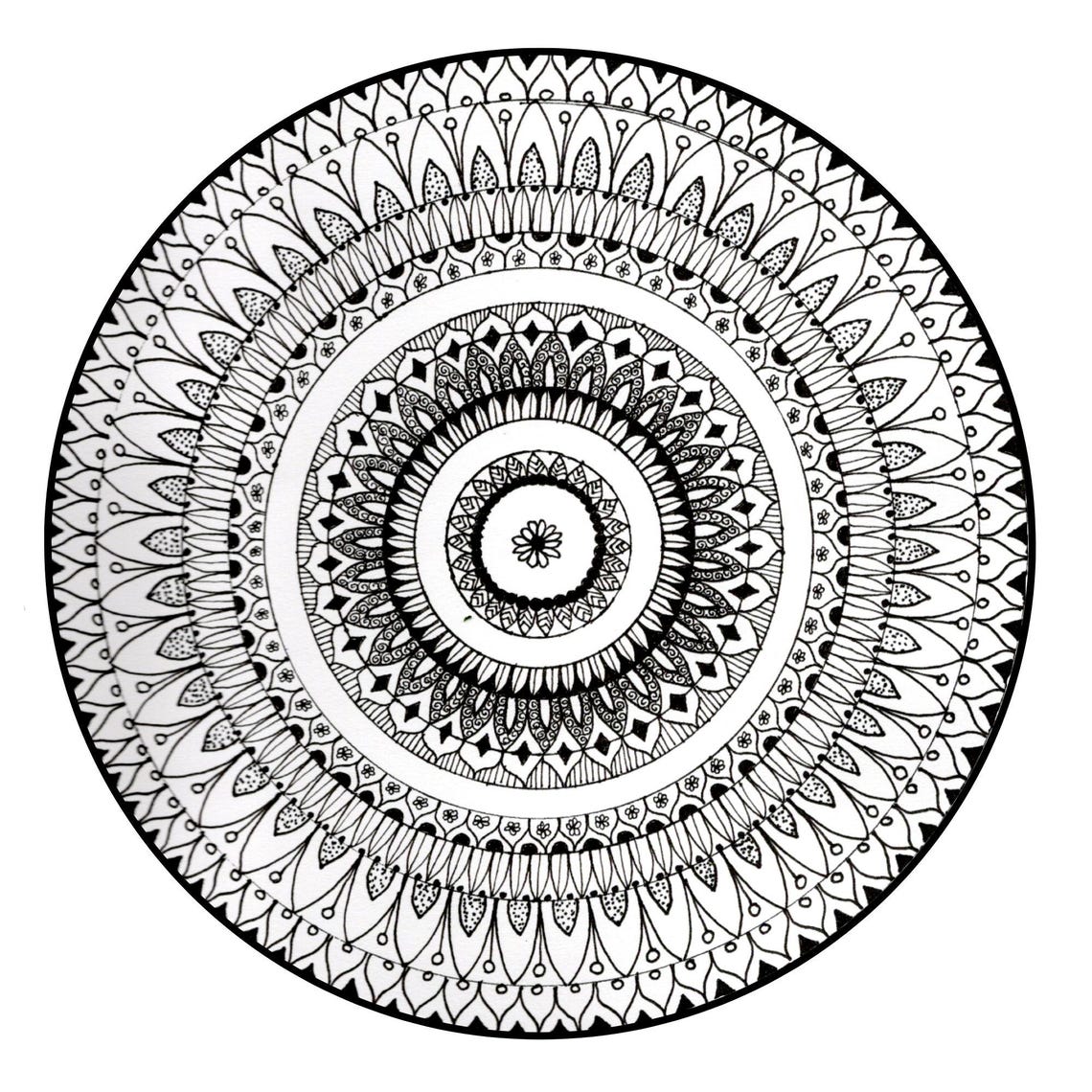Hand Drawn Mandala Original Digital Download Wall Art - Etsy
