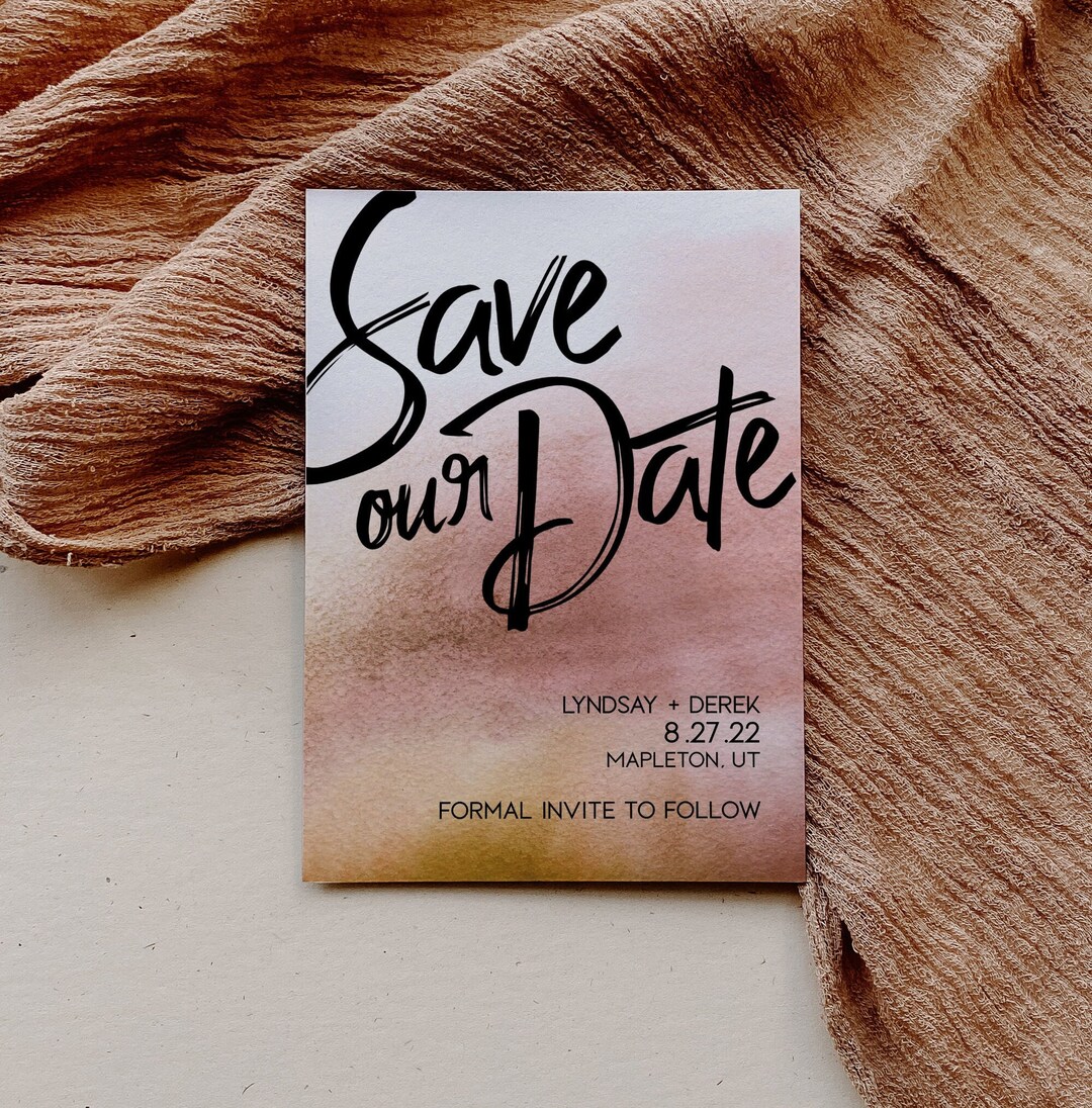 Burnt Orange Save the Date, Desert Theme (digital Download) - Etsy