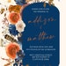 Indigo and Rust Wedding Invitation, Terracotta Wedding Invitation ...