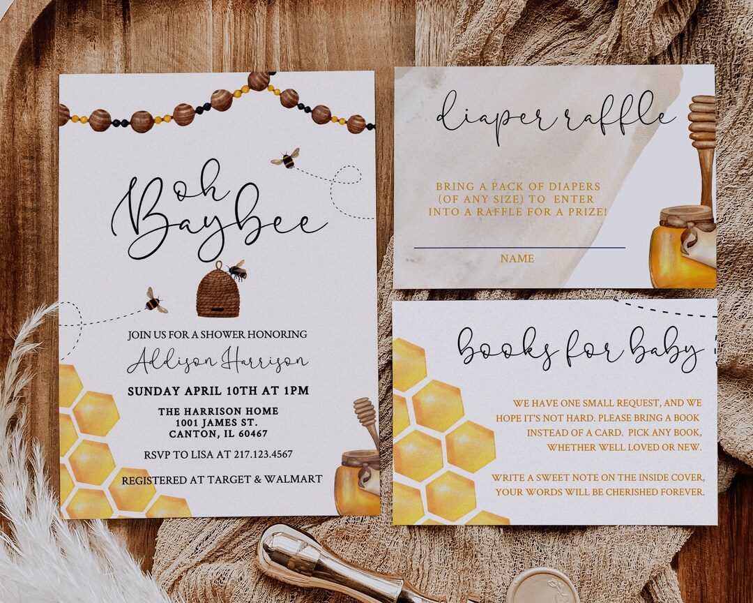 Oh Baybee Shower Template, Bee Shower, Bee Baby Theme, Baby Shower ...