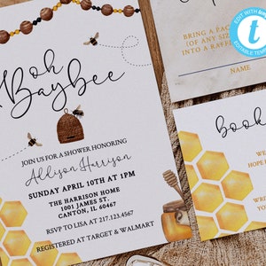 Oh Baybee Shower Template, Bee Shower, Bee Baby Theme, Baby Shower ...