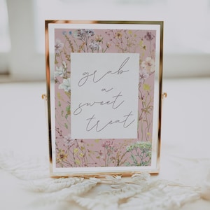 Wildflower Dessert Sign, Blank Wildflower Sign, Wildflower Sign ...