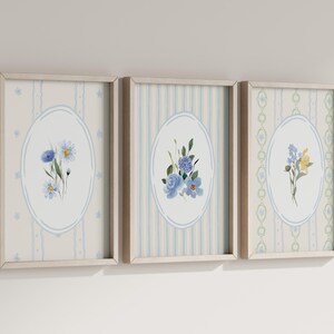 Coquette Floral Nursery Wall Art Set | Digital Download Prints | Soft ...