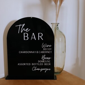 Acrylic Bar Menu Wedding Bar Menu Wedding Signature Drinks - Etsy