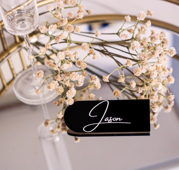 Acrylic Table Place Cards Engraved Table Place Cards Name - Etsy