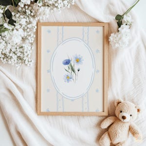 Coquette Floral Nursery Wall Art Set | Digital Download Prints | Soft ...