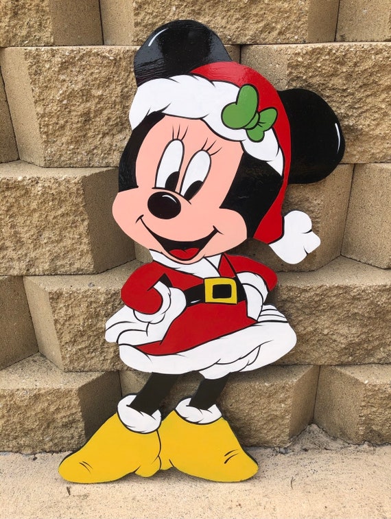 Minnie Mouse Christmas Cutouts Mickey Mouse Yard Art Garden - Etsy ...