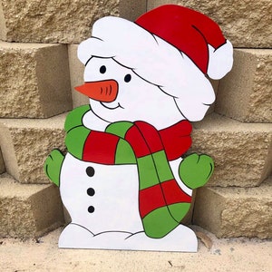 Snowman Hand Painted Christmas Cutouts, Hand Crafted, Garden Cutouts ...
