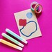 Multi-color Linocut Print Abstract Postcard Set - Etsy