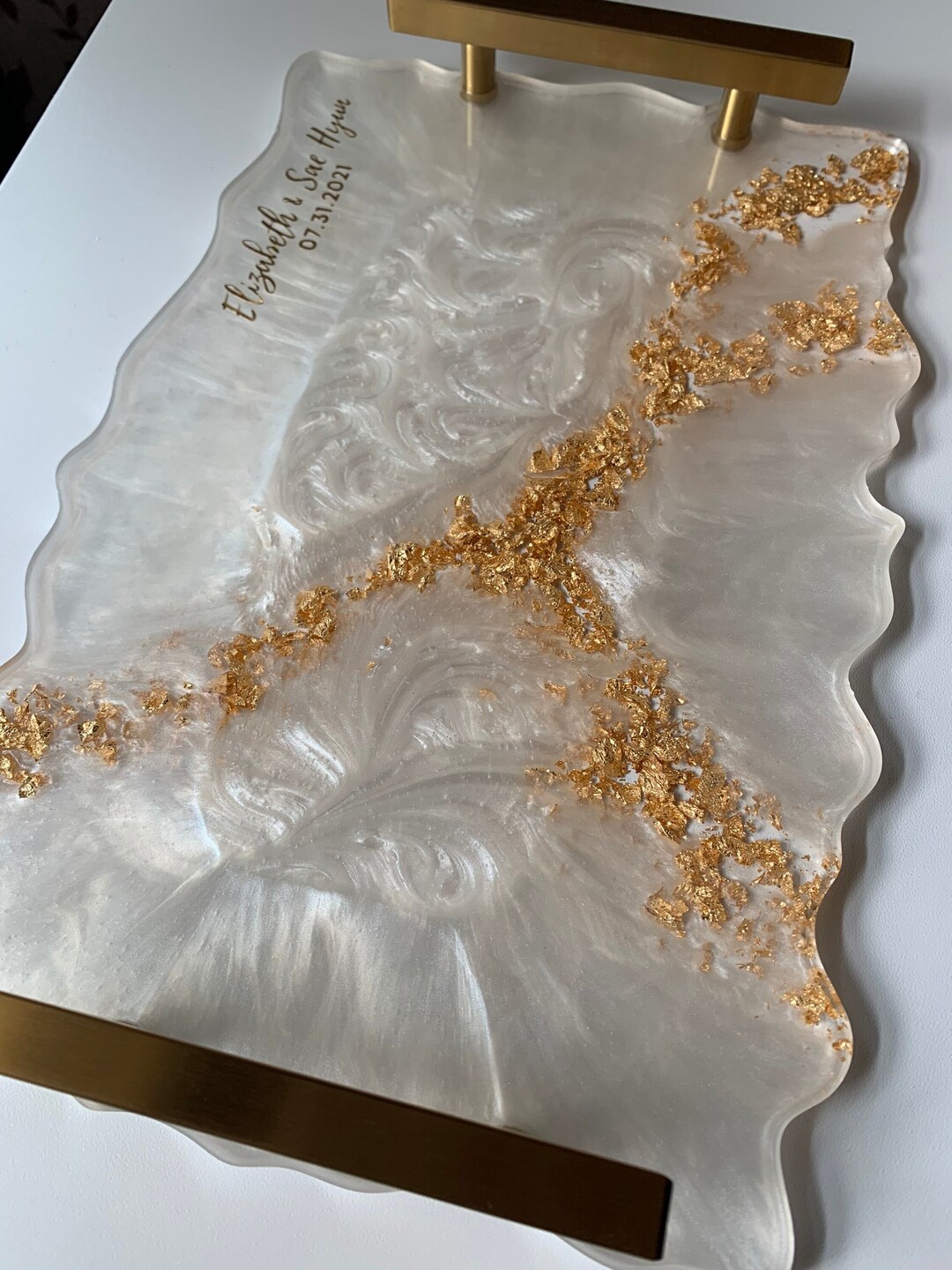 Personalized Tray Decorative Wedding Anniversary Tray Jewelry/candle ...