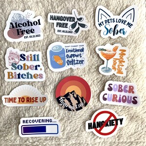 Sticker Pack | Soberiety Recovery Stickers | Soberish | NA | AA | Clean ...
