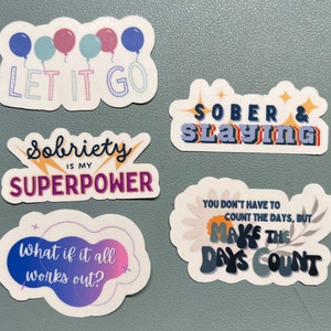 Sticker Pack | Soberiety Recovery Stickers | Soberish | NA | AA | Clean ...