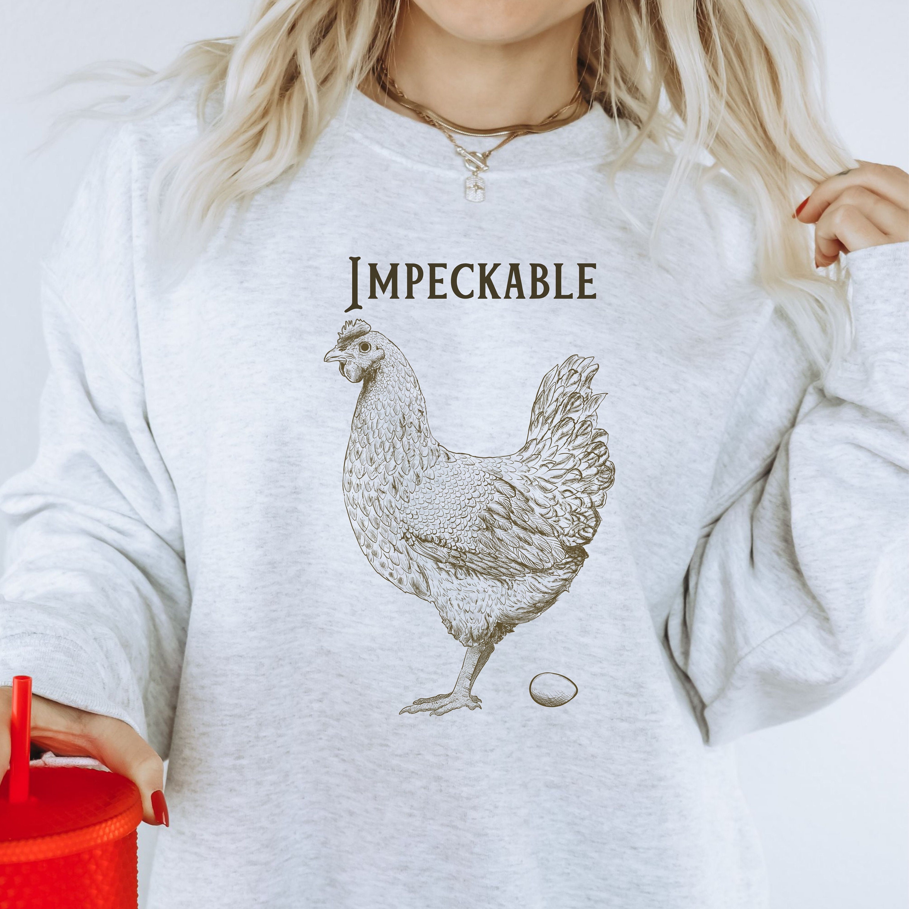Chicken Sweatshirt, Women Chicken and Egg Shirt, Gift for Chicken Lover ...
