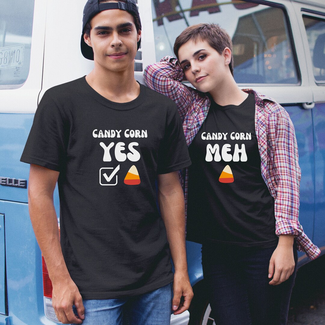 Candy Corn Yes, No, Meh, Halloween Retro Candy Shirt Cute Funny ...