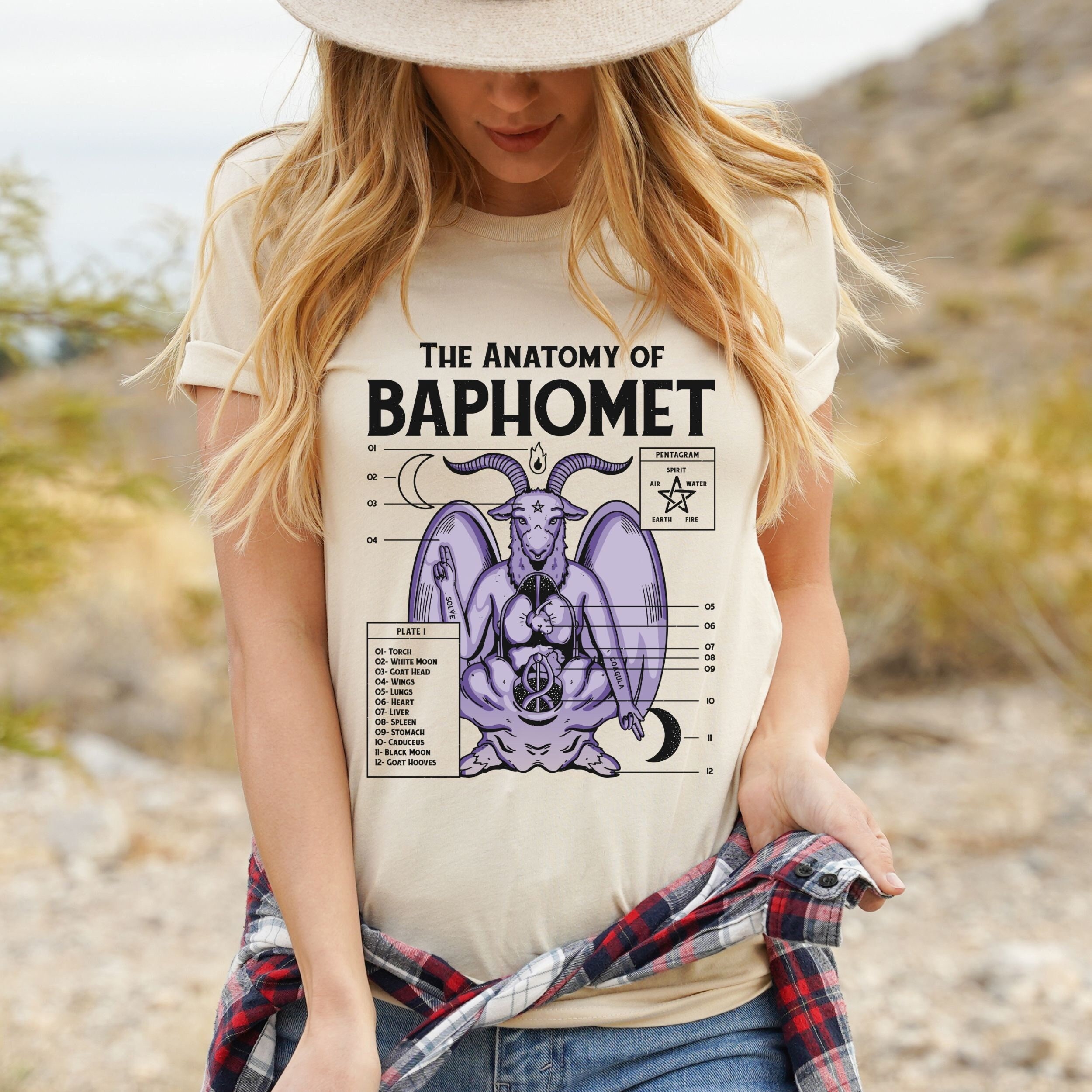 Baphomet Anatomy Shirt Weird Gift Satanic Occult Gift Satan - Etsy