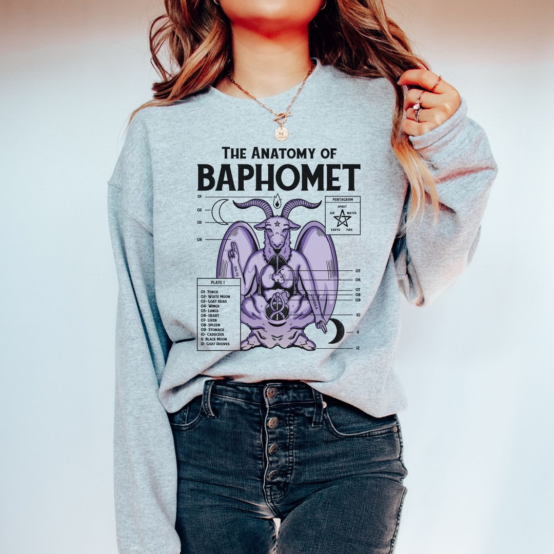 Baphomet Anatomy Shirt, Weird Gift, Satanic Occult Gift, Satan ...