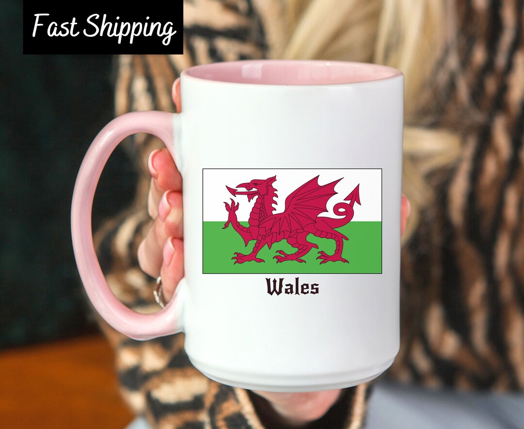 Wales Flag Mug, Wales Red Dragon Mug, Wales Coffee Mug, Welsh Mug ...