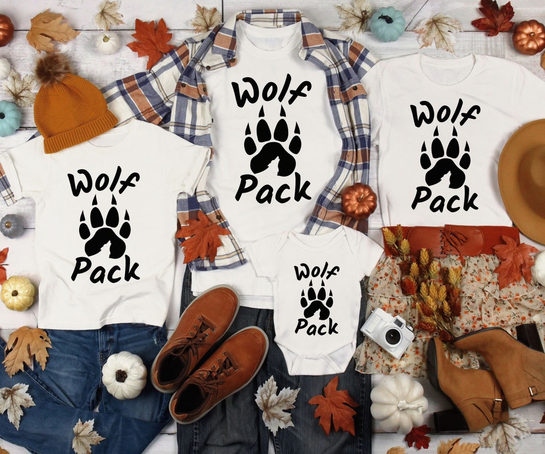 Wolf Pack Shirt, Wolf Shirt, Family Shirt Set, Matching Family Shirt ...