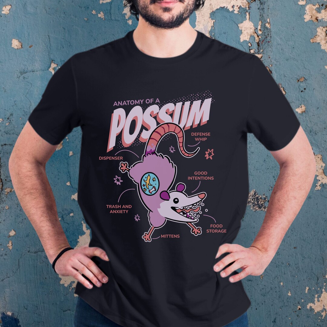 Possum Anatomy Weird Gift T-shirt, Possum Shirt Opossum Tshirt Possum ...
