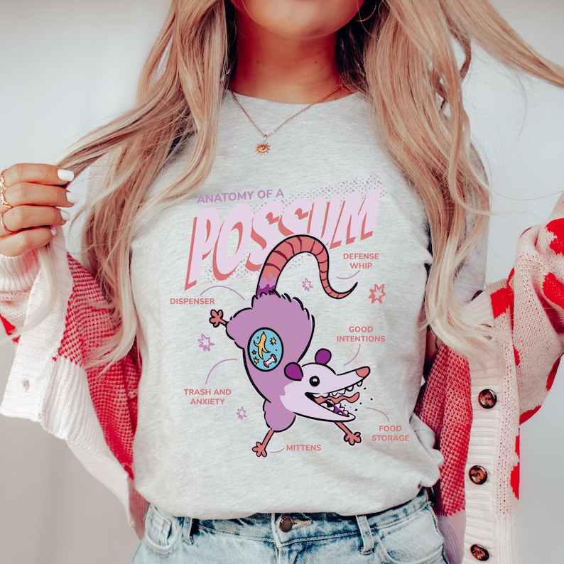 Possum Anatomy Weird Gift T-shirt, Possum Shirt Opossum Tshirt Possum ...