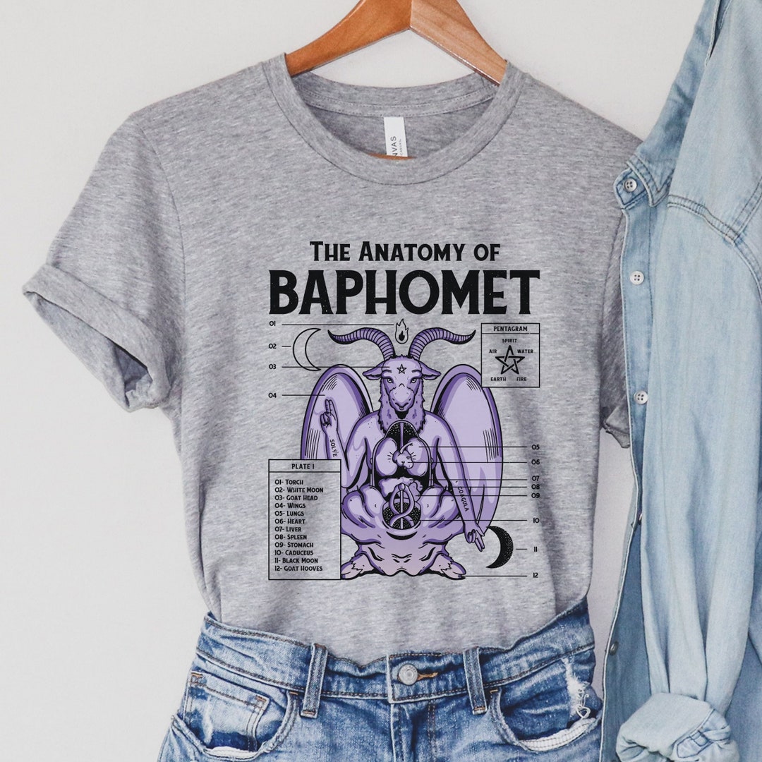 Baphomet Anatomy Shirt, Weird Gift, Satanic Occult Gift, Satan T-shirt ...