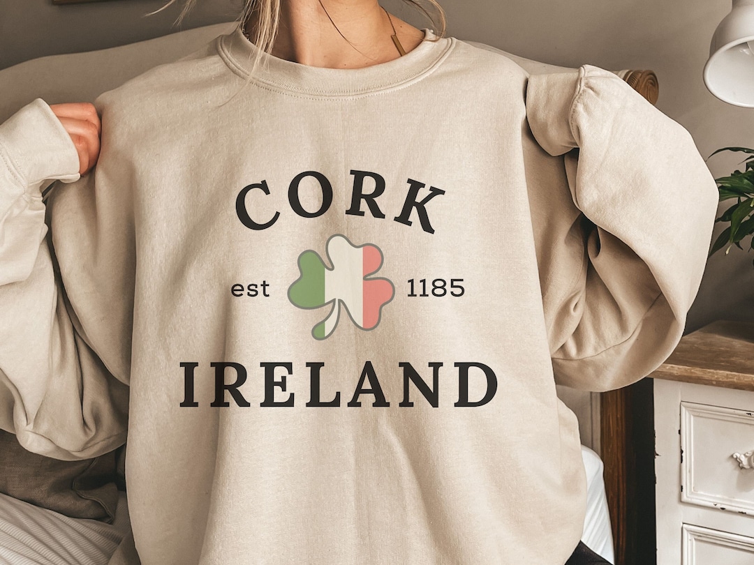 Cork Ireland, Cork Sweatshirt, Shamrock Hoodie, Irish Gifts Women, St ...