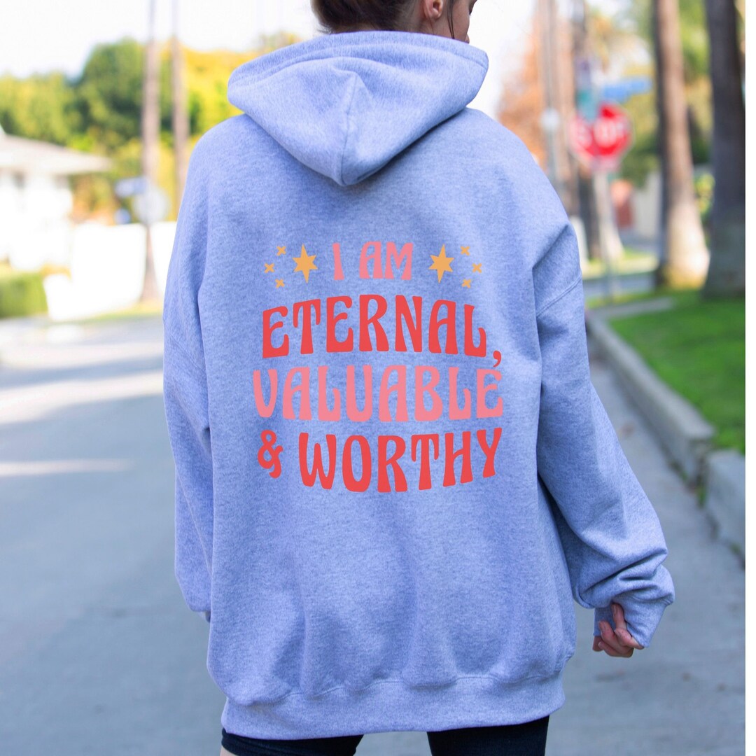 Positive Affirmation Hoodie, Trendy Hoodie Sweatshirt, Positive Vibes ...