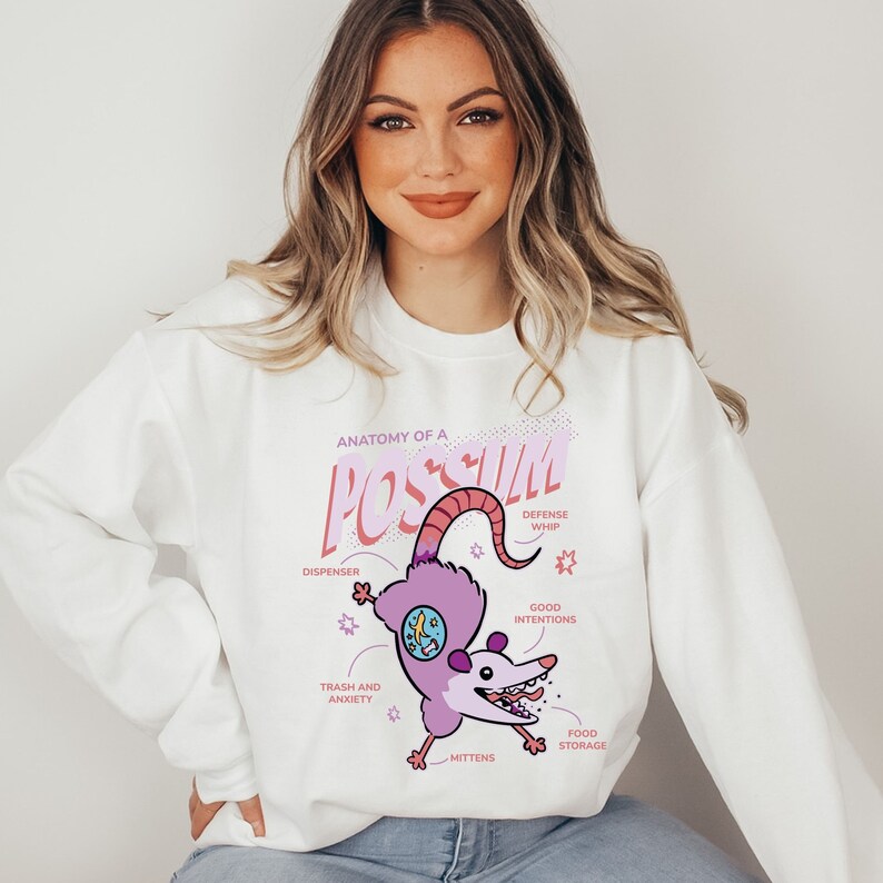Possum Anatomy Weird Gift Sweatshirt, Possum Shirt Opossum Shirt Possum ...