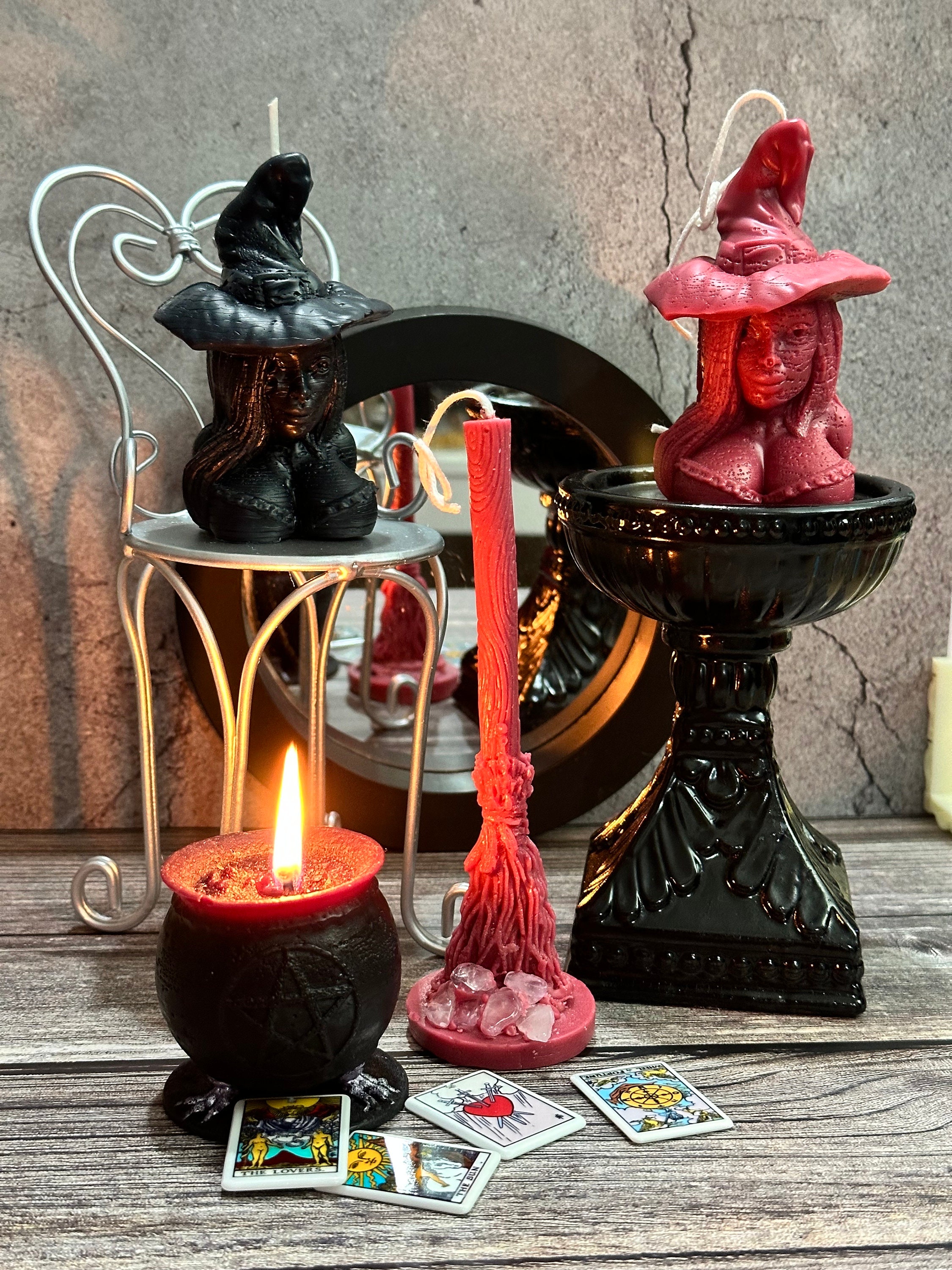 Handcrafted Beeswax, Witch, Witch Candle, Altar Decor, Wicca, Witch ...