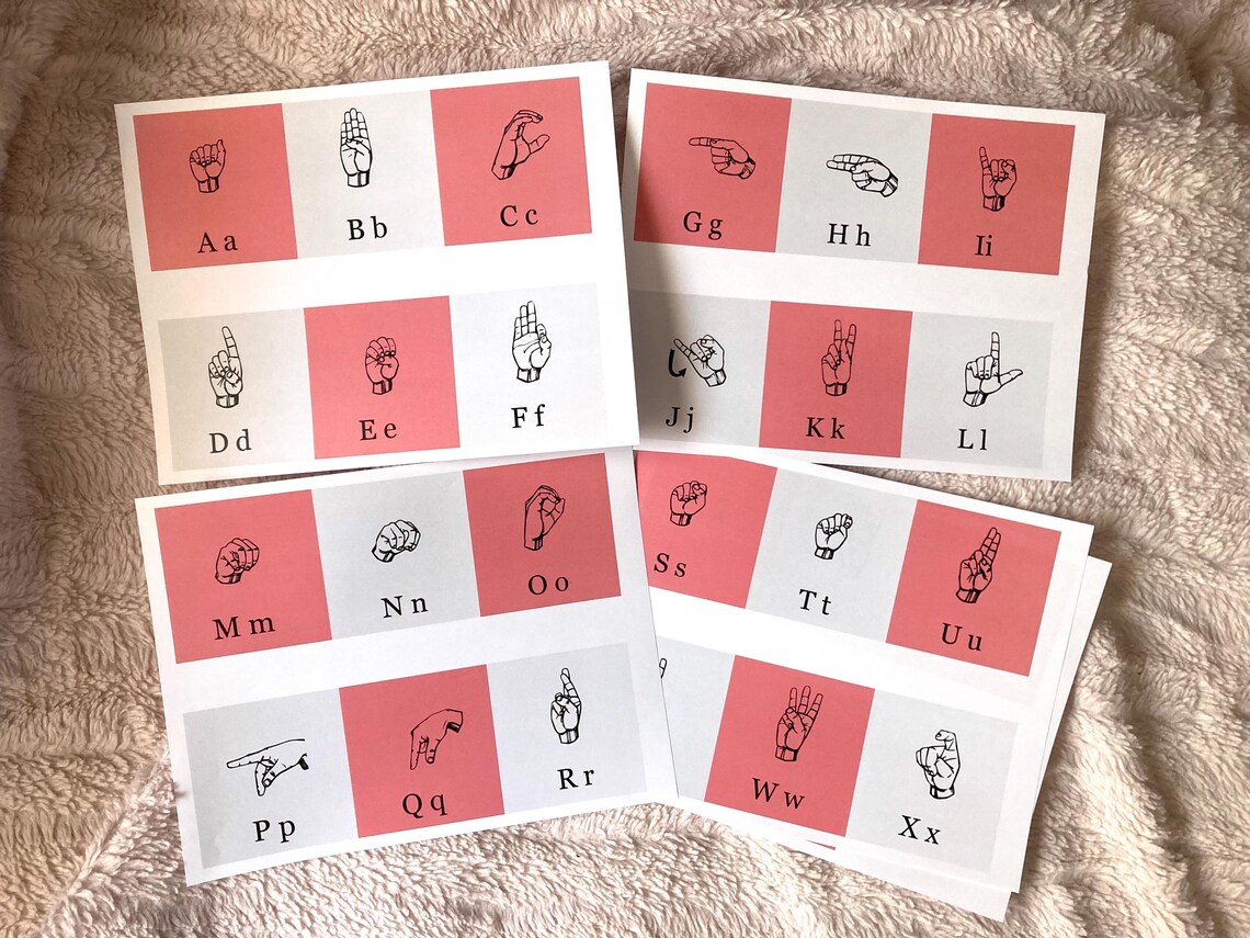 ASL Flash Cards Flip Book Printable - Etsy