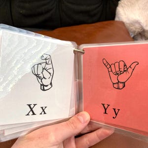 ASL Flash Cards Flip Book Printable - Etsy