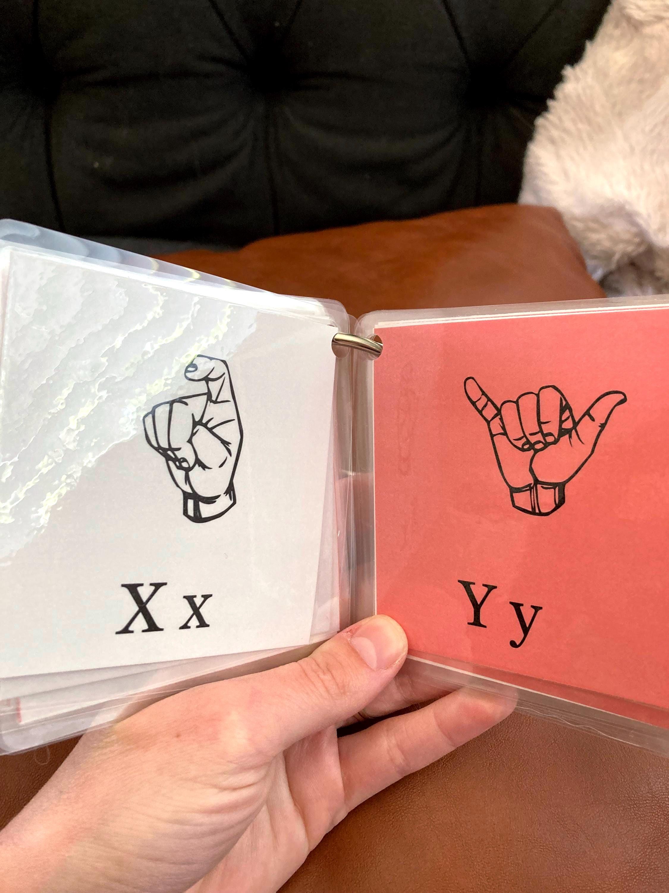 ASL Flash Cards Flip Book Printable - Etsy