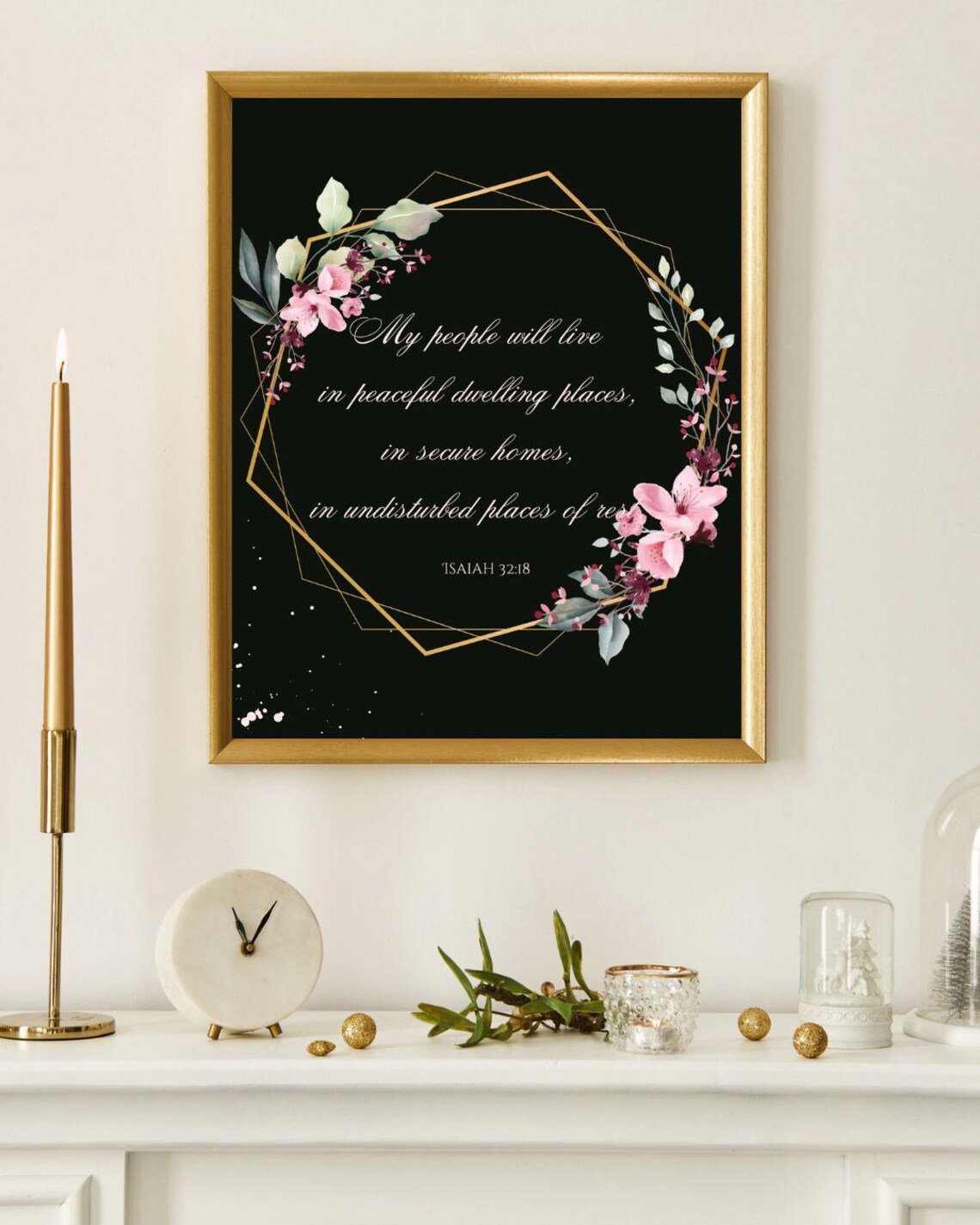 Set of 2 Floral Bible Verses - 8x10" - Etsy