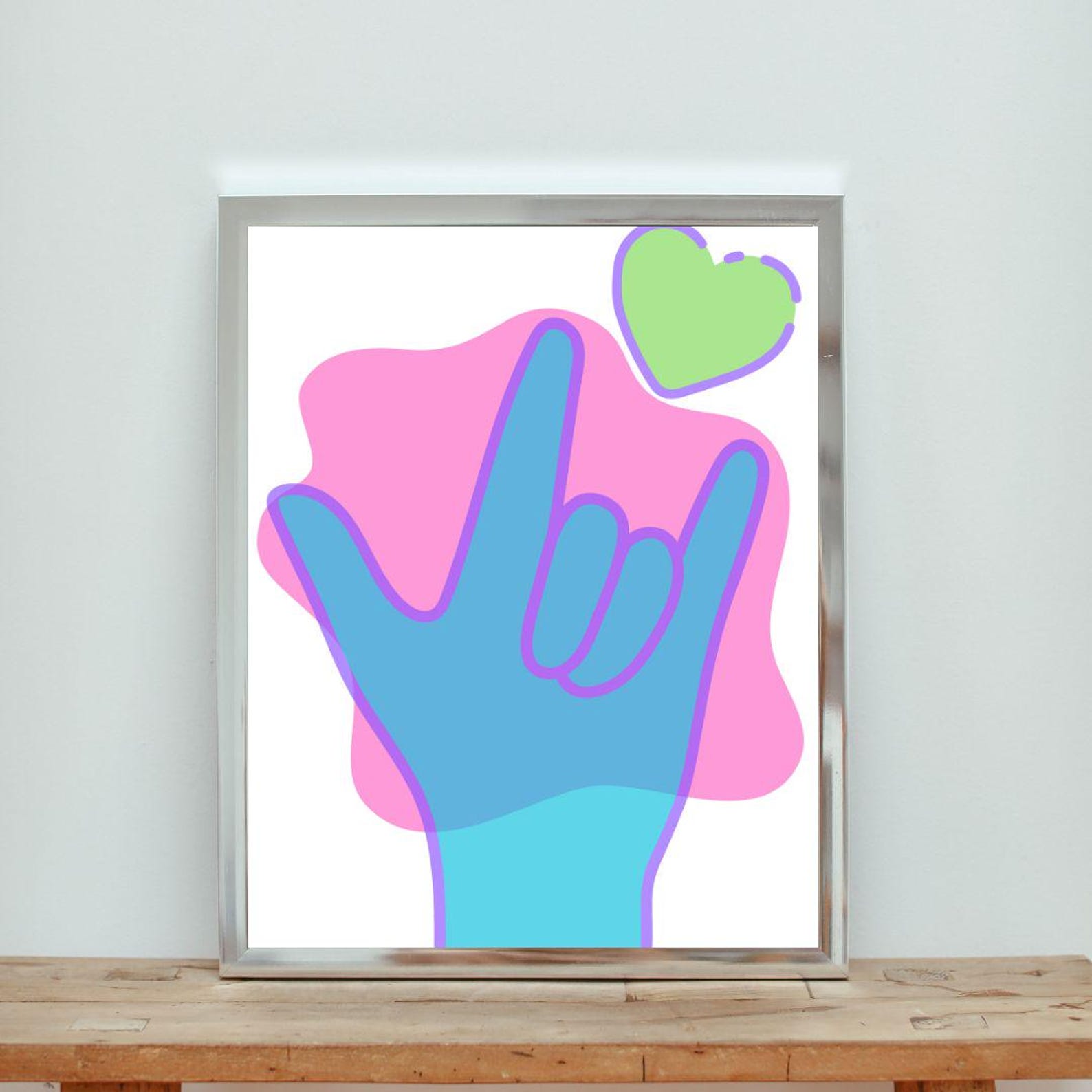 Set of 3 ASL Alphabet and Posters, Neon Pastel 18x24 - Etsy