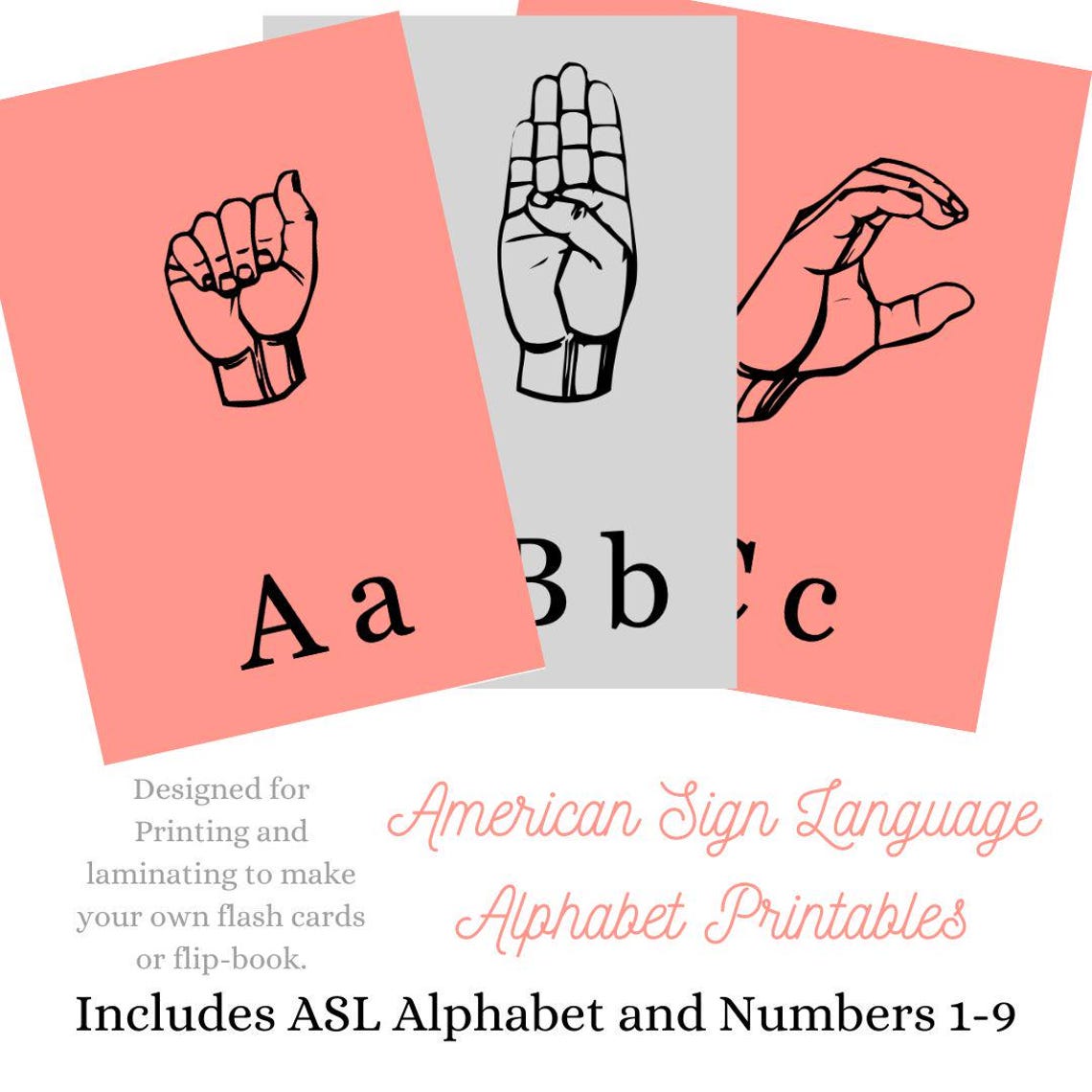 ASL Flash Cards Flip Book Printable - Etsy