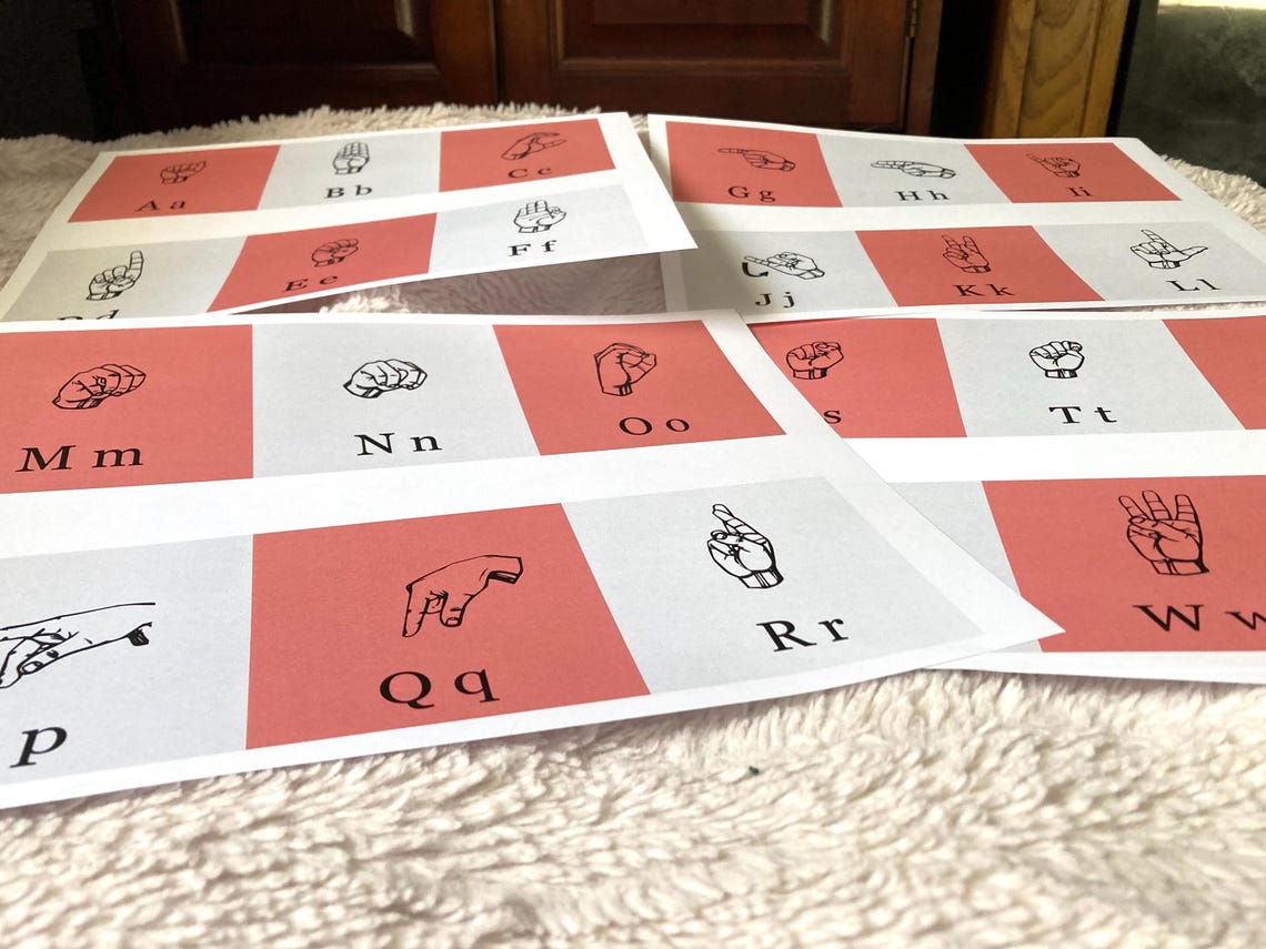 ASL Flash Cards Flip Book Printable - Etsy