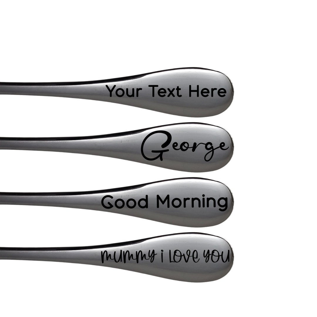 Personalized SPOON Custom Engraved Spoons Dinnerware Utensil Wedding ...