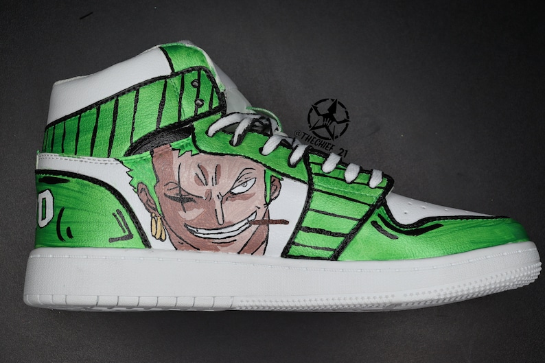 One Piece Roronoa Zoro Custom Sneakers - Etsy
